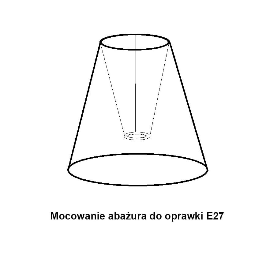 Abażur z błyszczącym złotym środkiem 8S biały 22/45 wys 30 Salon z Lampami